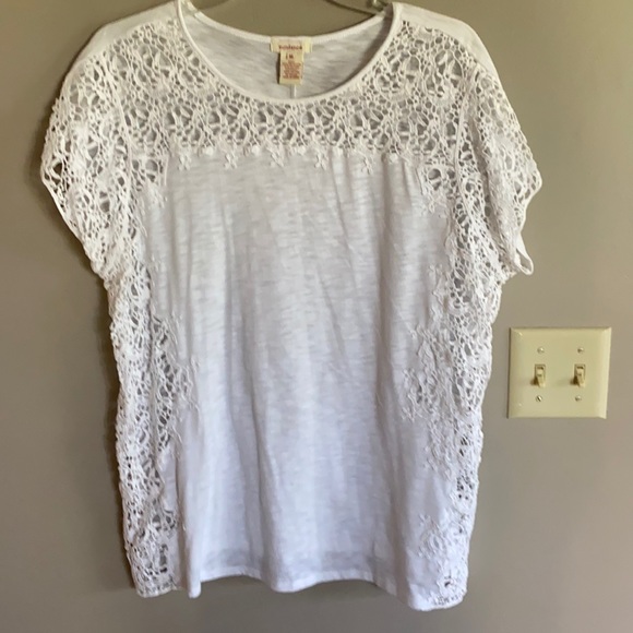 Sundance | Tops | Sundance Embroidered Lace Tee | Poshmark